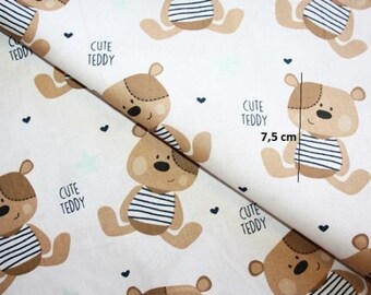 Teddy bear fabric | Etsy