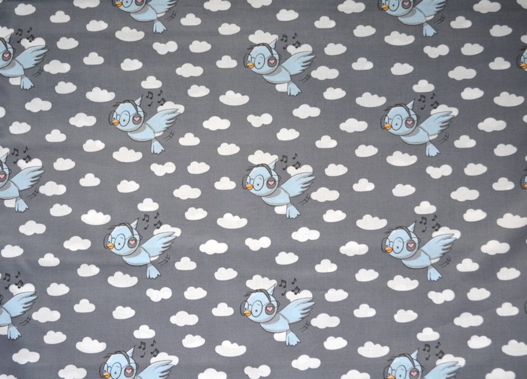 Birds Cotton Fabric,cotton Fabric, Quilting Print Fabric,bird Fabric ...