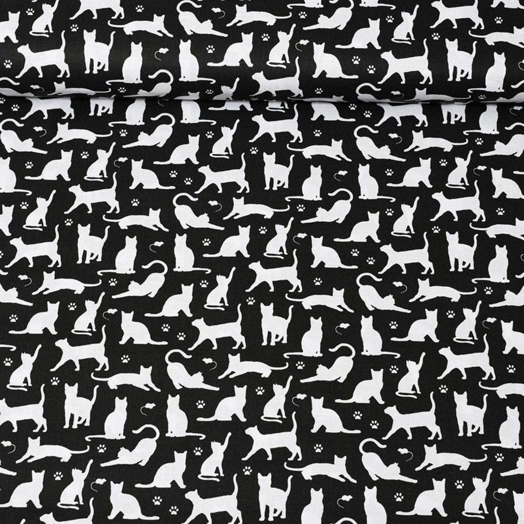 Mini Cats, Cotton Fabric, Printed Fabric, Quilting Fabric, Cat Kitten ...