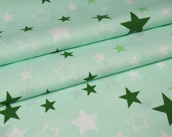 Lime Green Fabric Lime Green Retro Star Bursts by Salzanos - Etsy