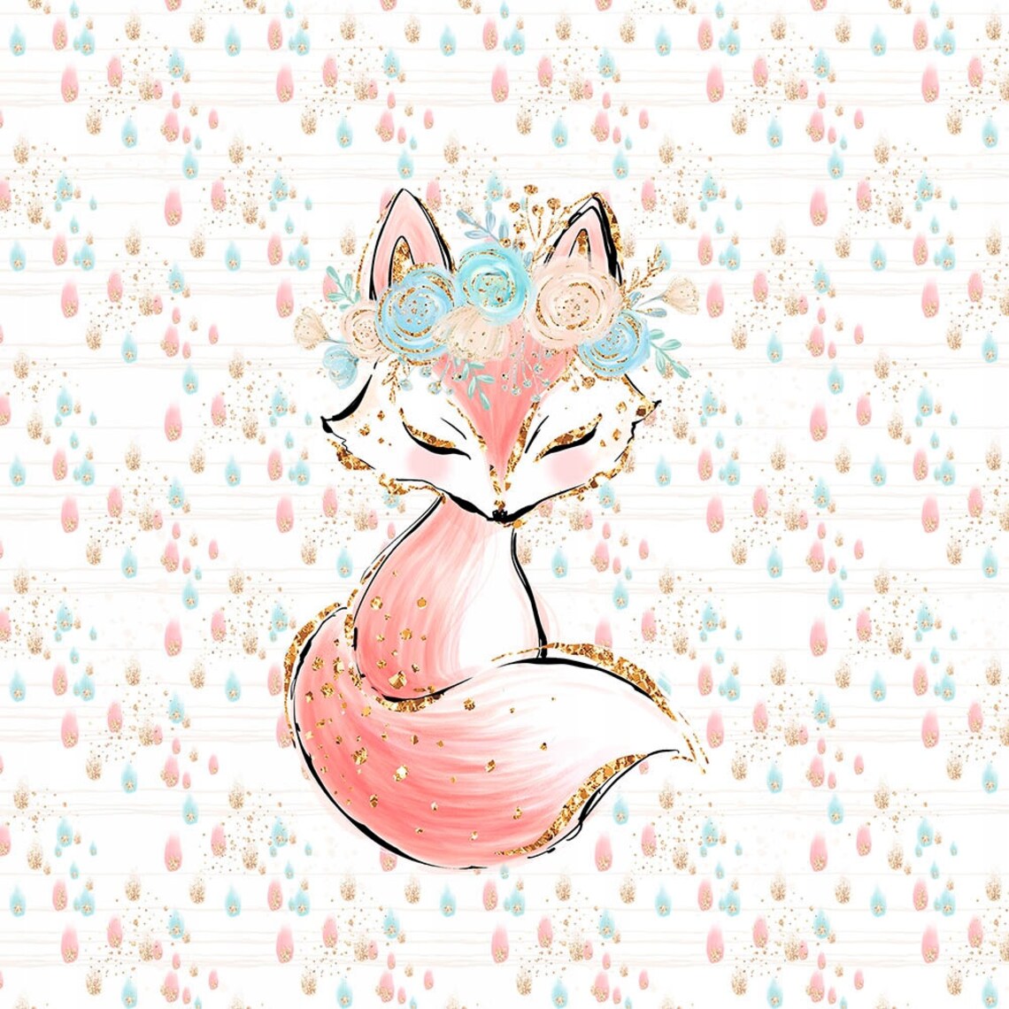 Fox Panel fox Jersey Panel jersey Panel Panel for - Etsy