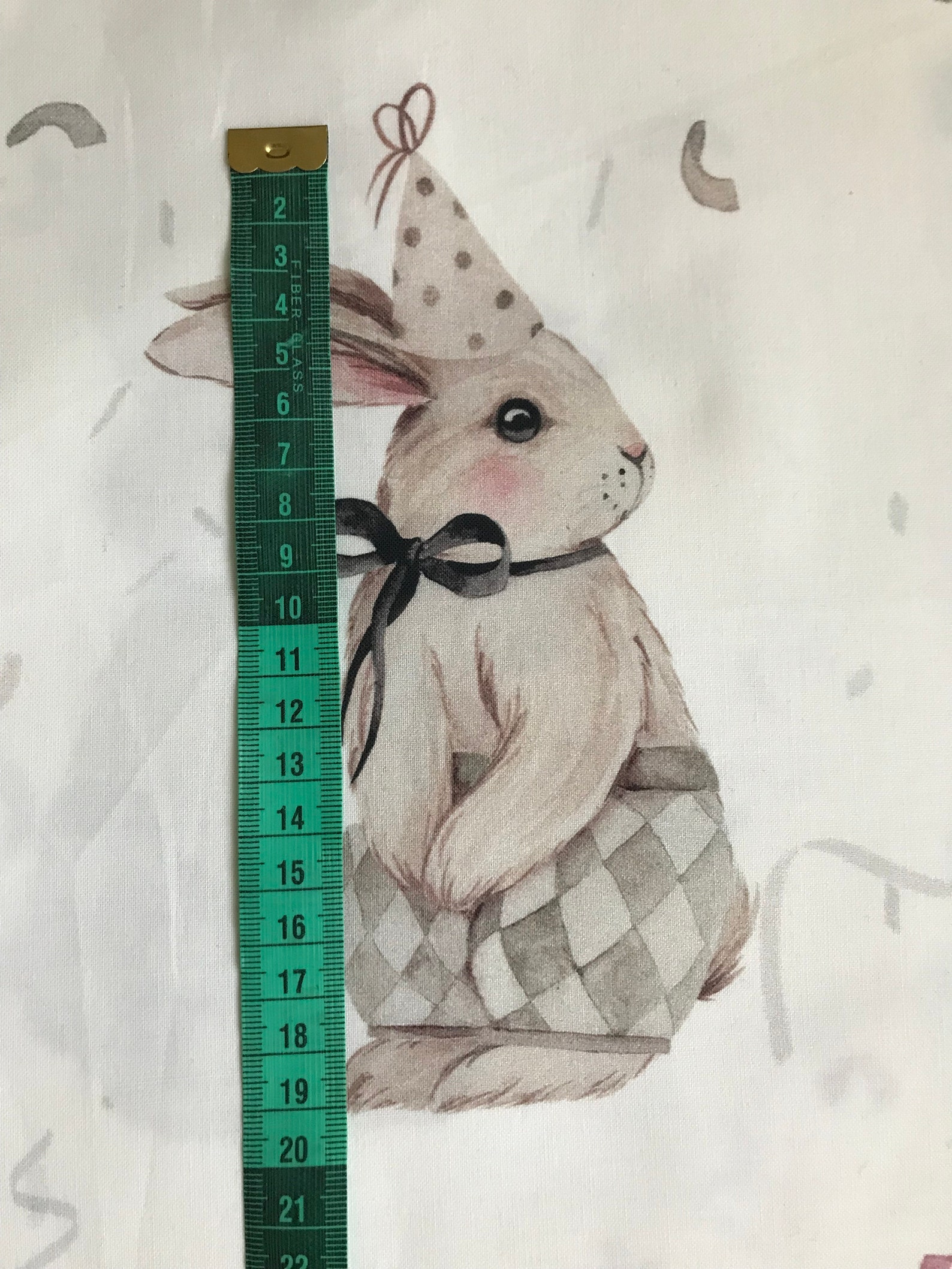 Cute Bunny Fabric Digital Print Premium Fabriccircus - Etsy