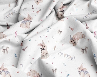 Bunny Rabbit Print Fabric - Etsy