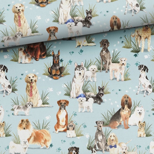 Boxer Dog Fabric Boxer Pet Quilt B Dog Breed Nursery Cheater | Etsy