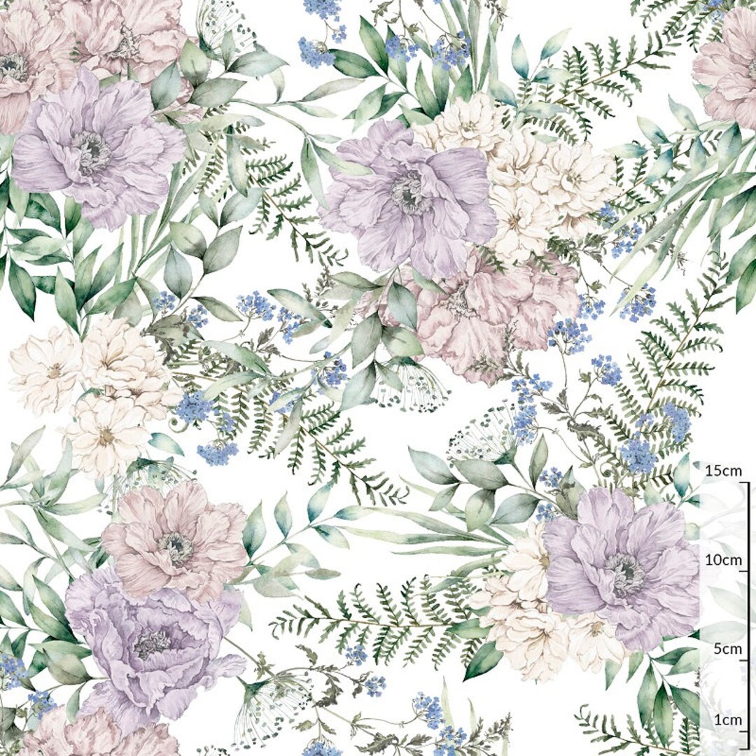 Watercolor Flowers,floral Fabric,vintage Flower,premium Watercolor ...