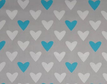 Heart print fabric | Etsy