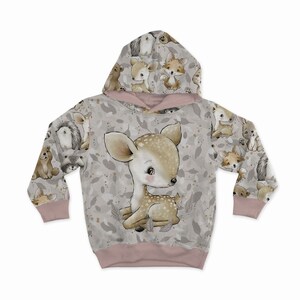 Fawn Knitwear Fabric Panel,baby Animal Jersey Panel,forest Animal ...