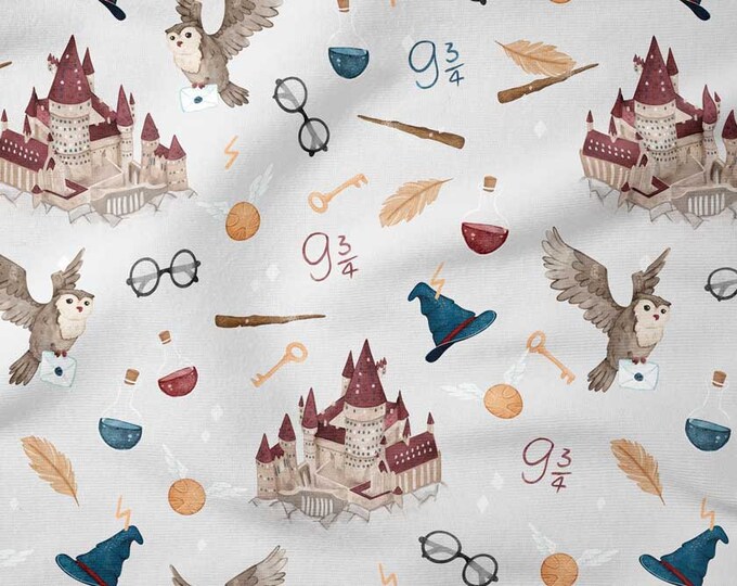 Cotton Knit Fabric, Magic Universe, School of Magic,baby Modern Nursery ...