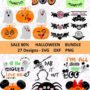Halloween SVG Bundle, Halloween Png Files, Pumpkin Svg, Ghost Svg for ...