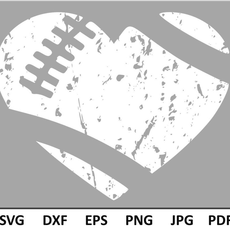 Football Heart Svg - Etsy