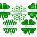 Shamrock SVG monogram frame St Patricks day Svg four leaf | Etsy
