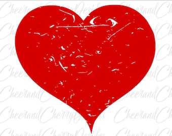 Distressed heart svg | Etsy