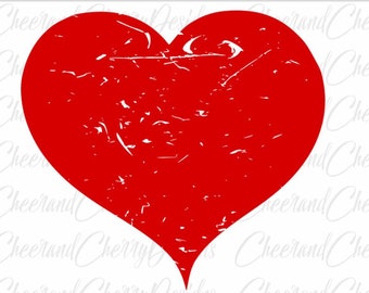 Distressed heart svg | Etsy