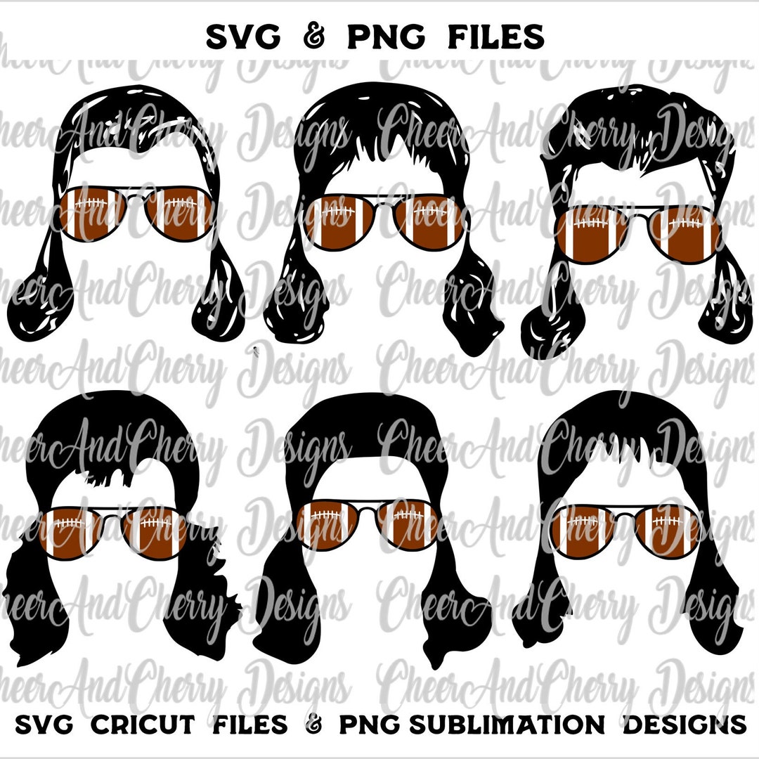 Football Dad Svg, Classic Mullet Svg Sunglasses Svg Football Country ...