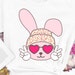 Easter Bunny Face SVG PNG Bundle Retro Easter SVG Bunny With Glasses ...