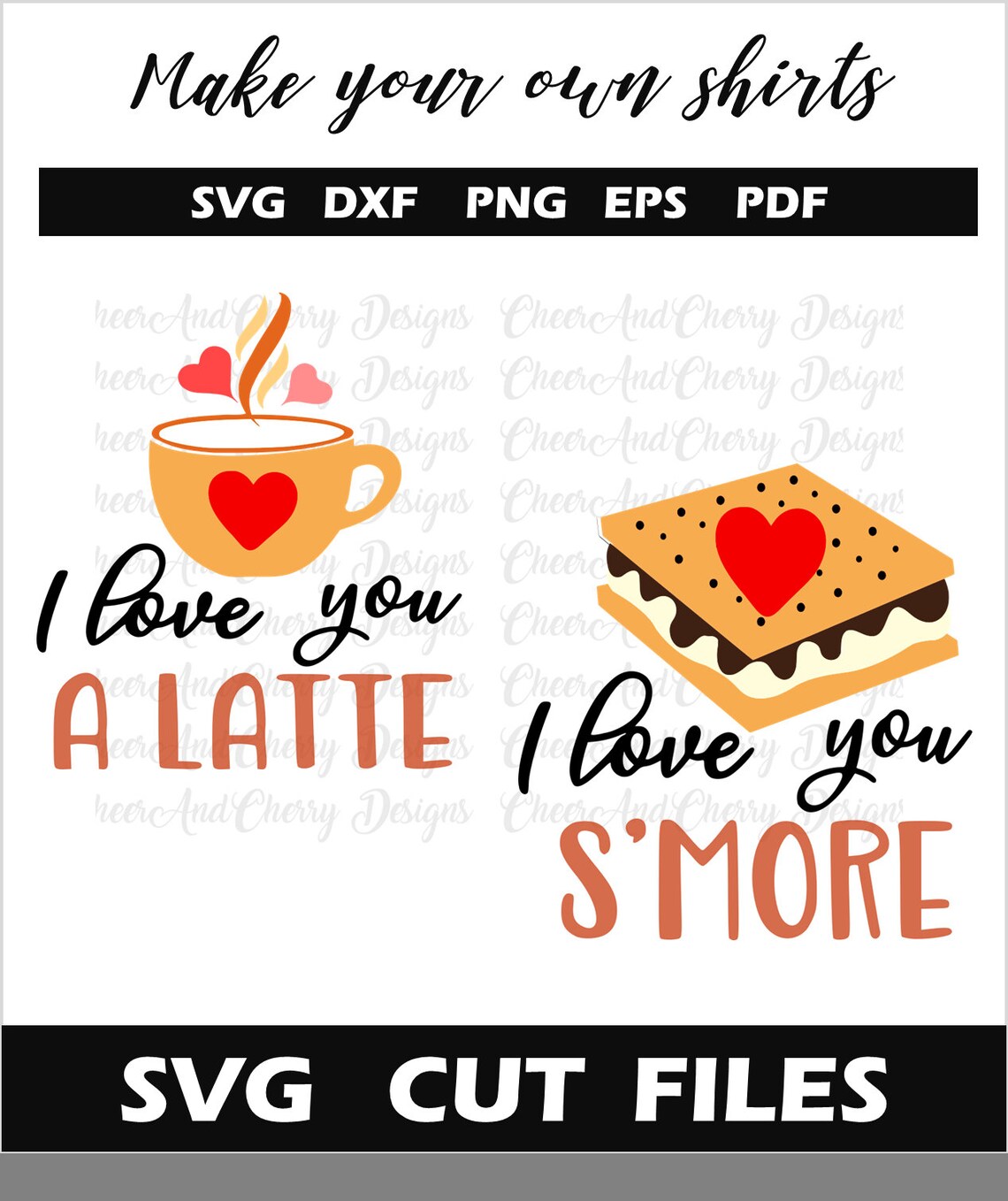 I Love You a Latte Svg I Love You Smore Svg Valentine Svg | Etsy