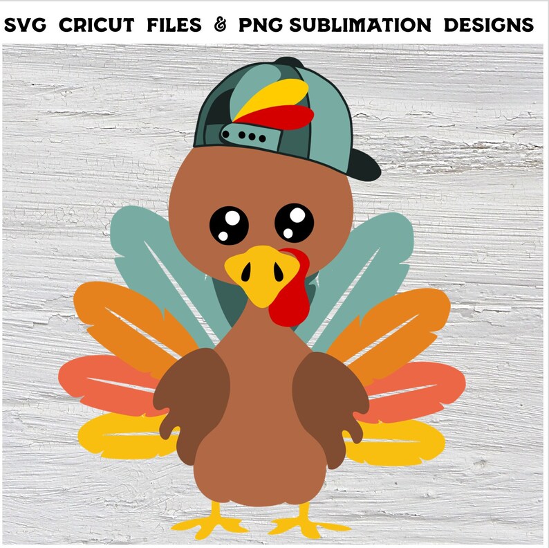 Cute Turkey SVG PNG Bundle Thanksgiving Svg for Boys and Girls Toddler ...