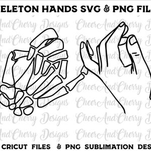 Skeleton Hands SVG PNG Bundle Halloween Svg Ring Finger Spooky Svg ...
