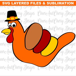 Peace Sign Turkey Svg Files for Cricut Silhouette Cameo Turkey Hand Cut ...
