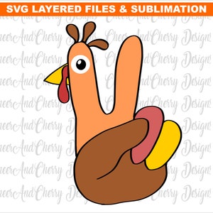 Peace Sign Turkey Png Svg Bundle, Thanksgiving Family Svg Turkey Svg ...