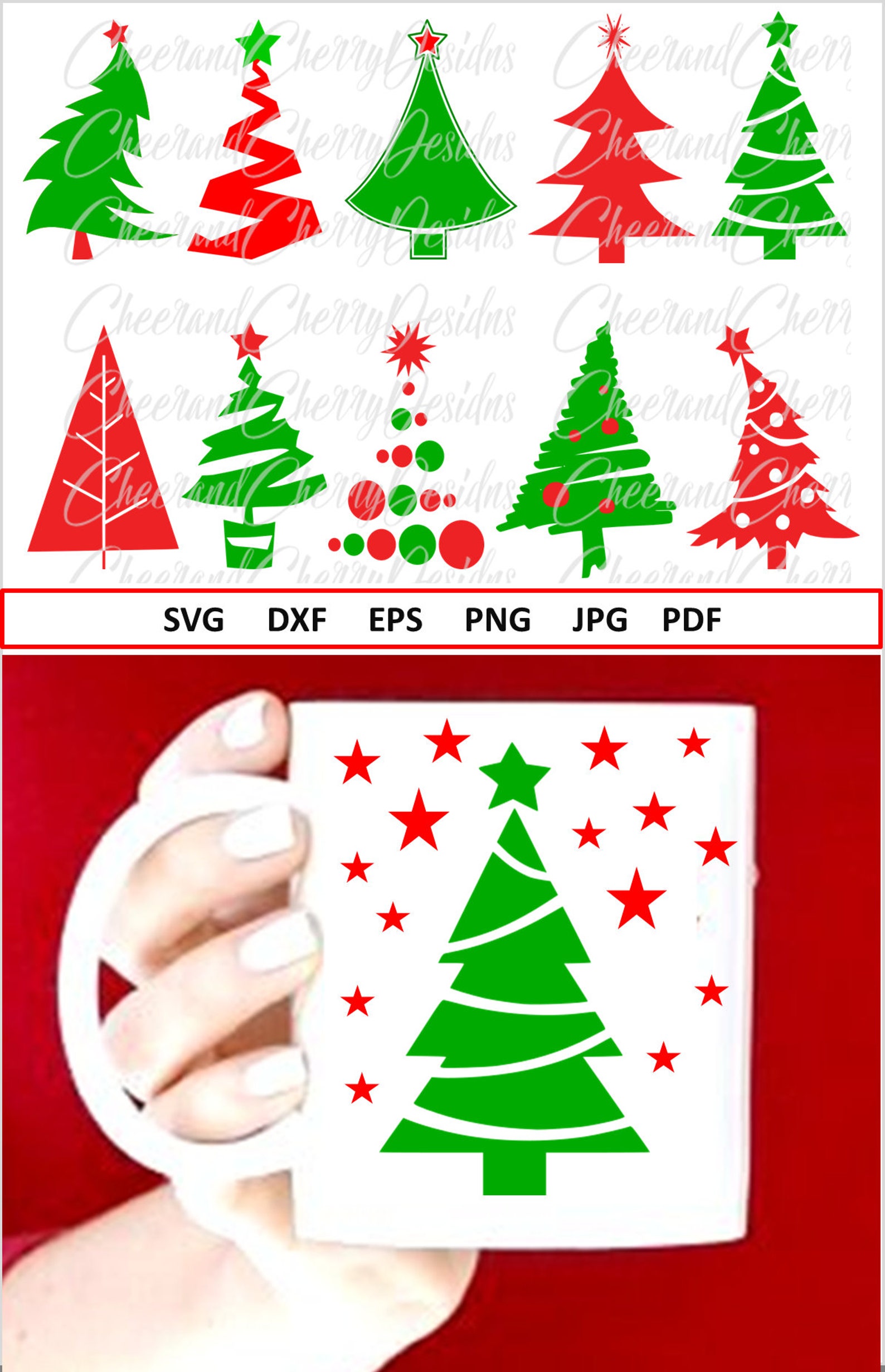 Christmas Tree Svg Bundle for Christmas SVG for Cricut - Etsy