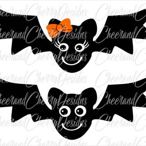 Cute Bat Svg Halloween SVG for Girl Boy Halloween Monogram svg | Etsy