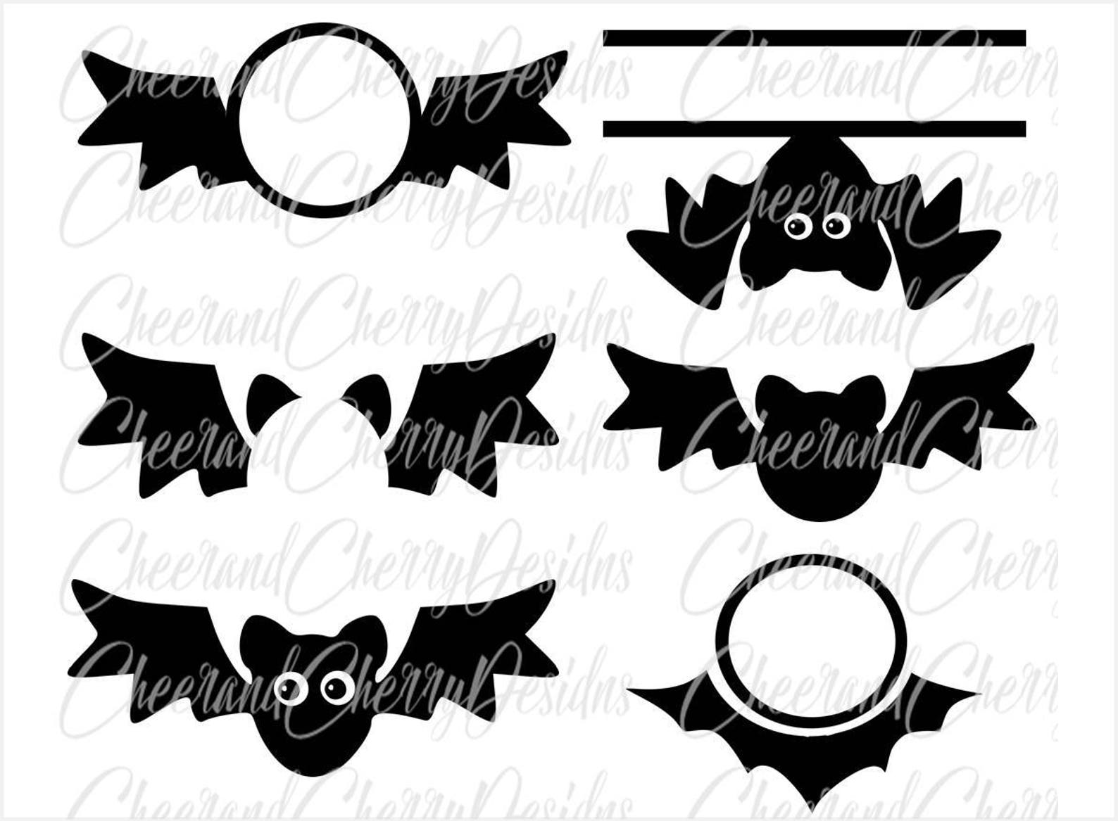 Bat Svg File Halloween SVG Bat Monogram Svg Halloween Monogram - Etsy