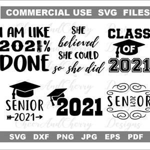 Graduation SVG Bundle 20 Designs Svg Dxf Png Cut Files for | Etsy