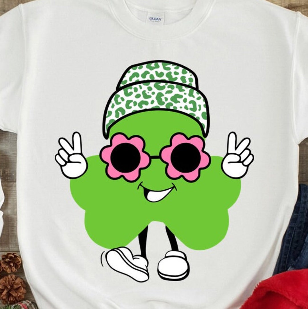 Cute Shamrock SVG PNG Bundle - Retro St Patricks Day Svg Files, Groovy ...