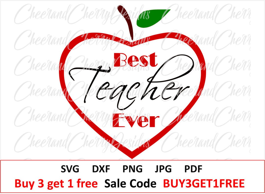 Best Teacher Svg Teacher Appreciation SVG School Cut File Apple Svg ...