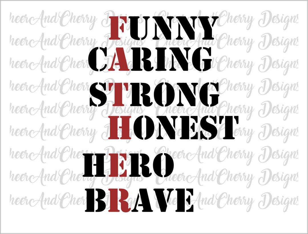 Strong Brave Hero SVG PNG Download, Dad Cut Files, Best Dad Gift File ...