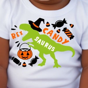 Candy Saurus Rex Svg Funny Halloween SVG Files Trick Rawr Treat Svg ...
