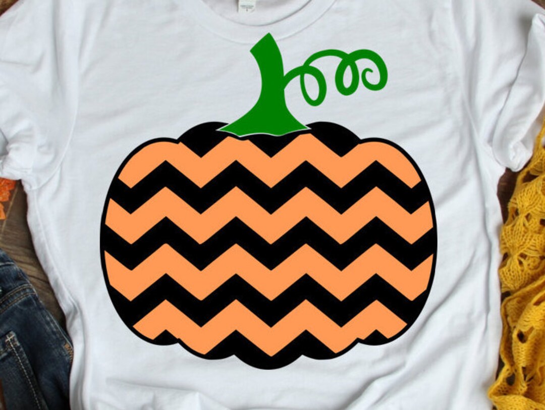 Chevron Pumpkin SVG, Halloween Svg for Cricut Silhouette, Pumpkin ...