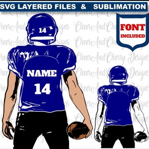 Custom Football Player SVG PNG Bundle - 3 Designs Football Svg Files ...