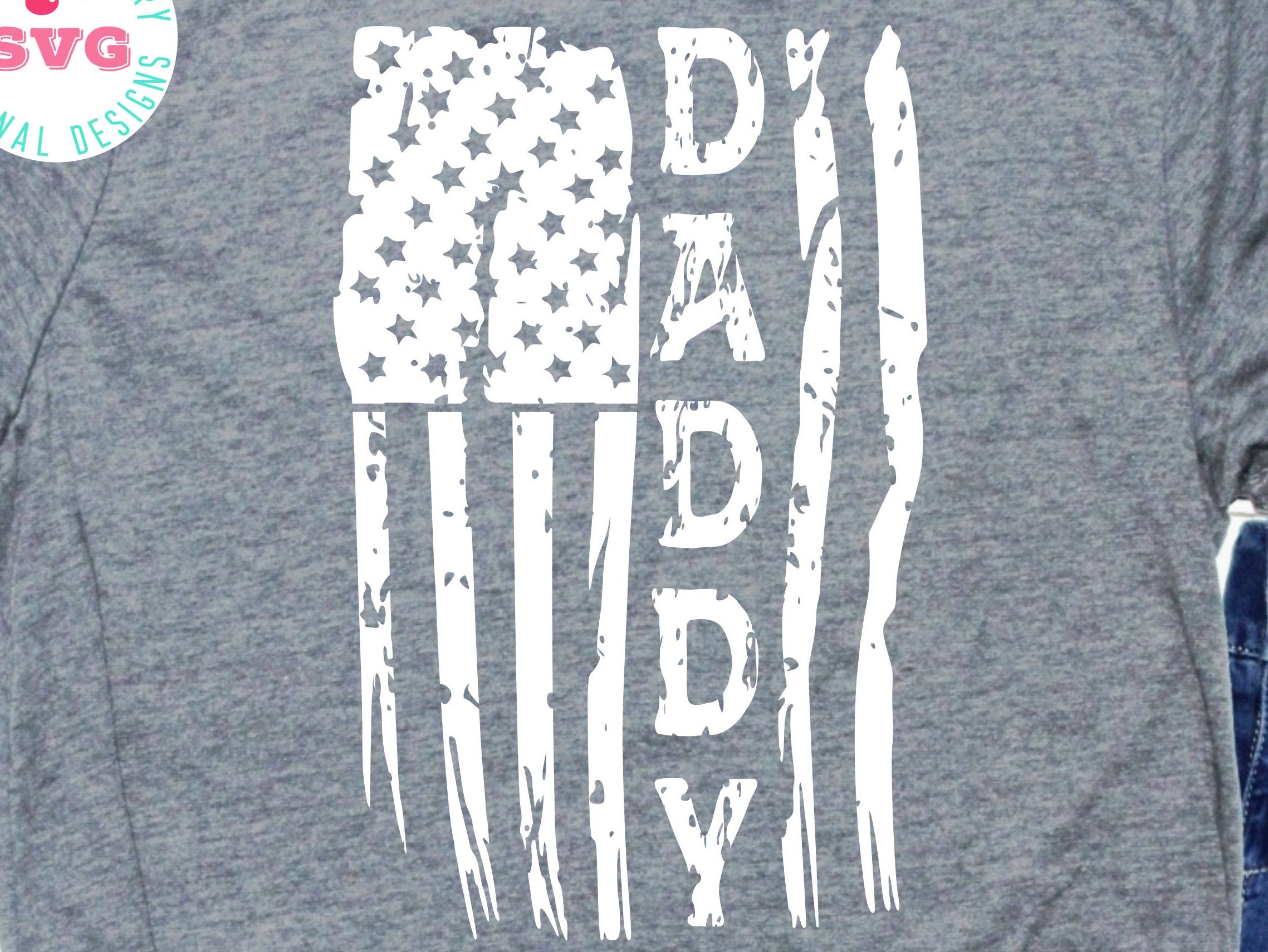 Fathers Day Svg Patriotic Dad Flag Cut Files USA Flag With - Etsy