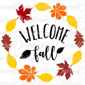 Welcome Fall SVG Thanksgiving SVG Thanksgiving Monogram Svg Autumn Svg ...