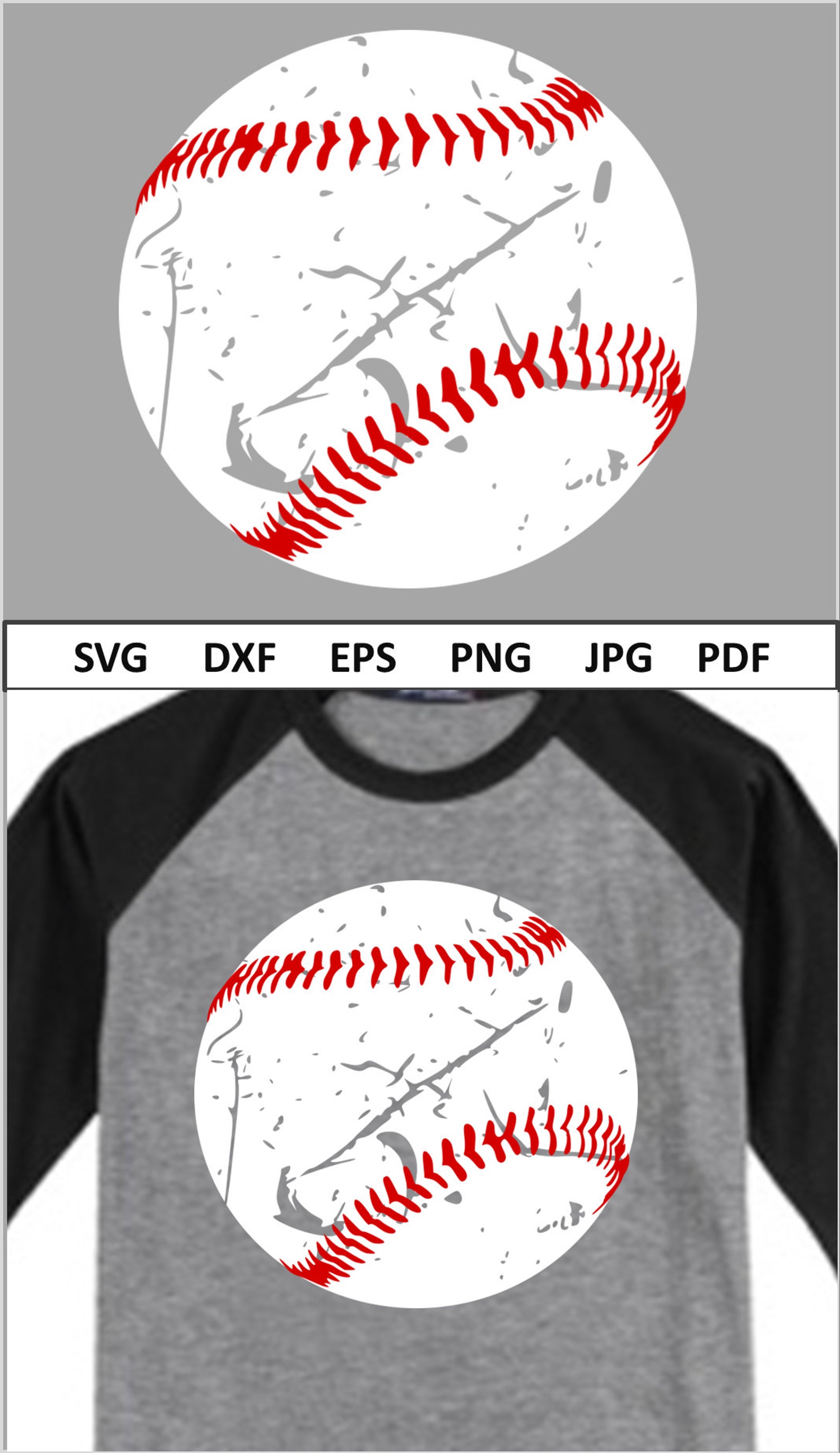 Distressed Baseball Svg for Cricut Grunge Baseball Cut Files - Etsy