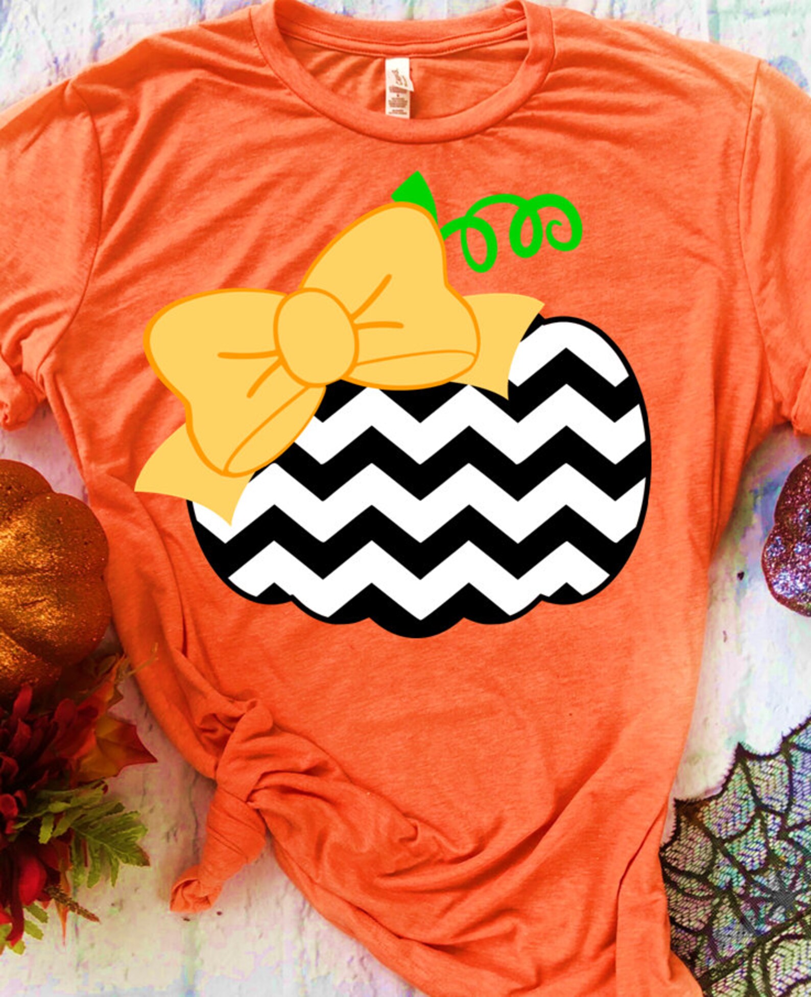 Chevron Pumpkin Svg Halloween SVG Files for Cricut and | Etsy