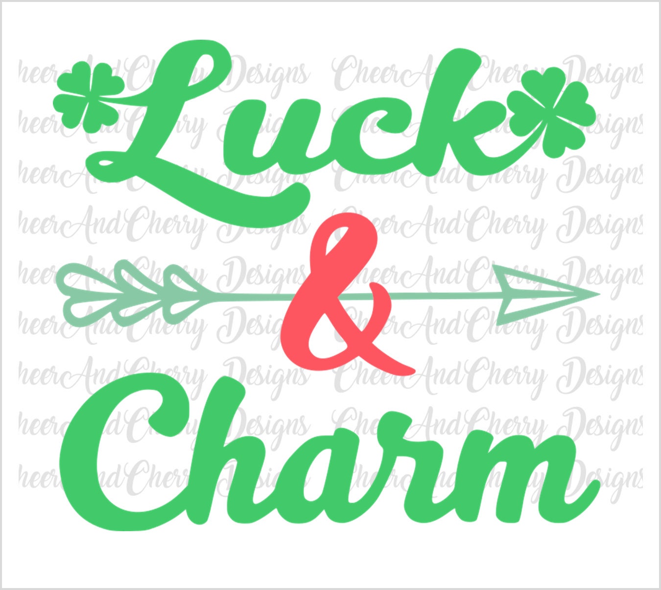 Luck and Charm SVG Files for Cricut Silhouette Iron On St | Etsy