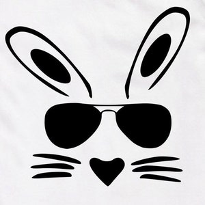 Cool Bunny Face Svg, Easter Bunny Svg, Boy Easter Svg Files for Cricut ...