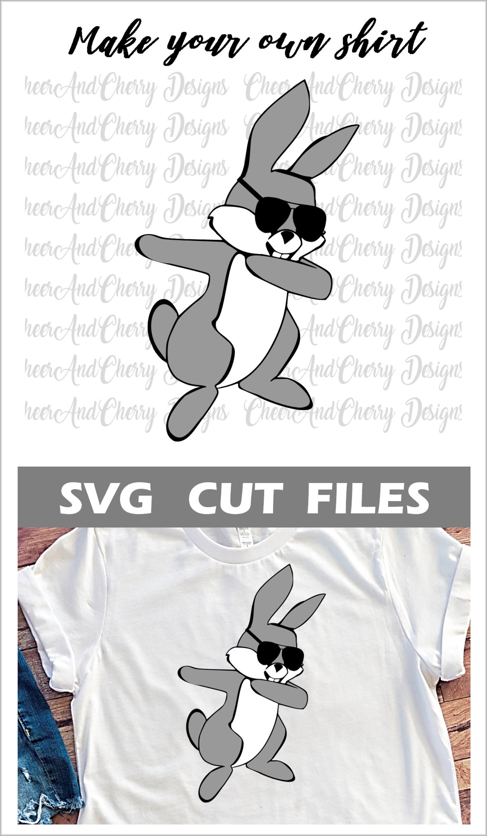 Dabbing Bunny Svg Easter Svg for Boy Easter Svg Files for | Etsy