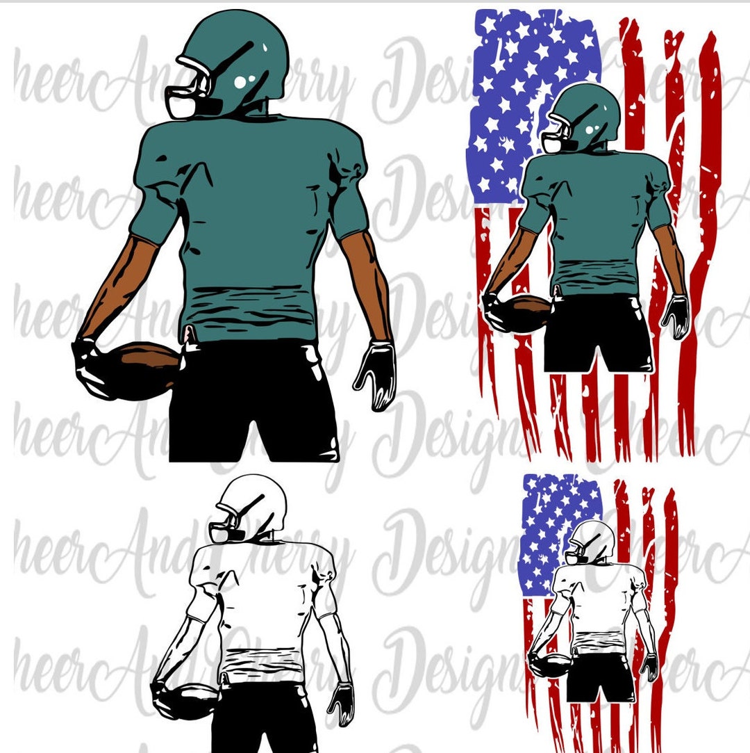 Custom Football Player Svg Bundle Football Svg Free Font Football Name ...