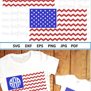 Chevron American Flag SVG for Silhouette Cameo Chevron Flag Svg Files ...