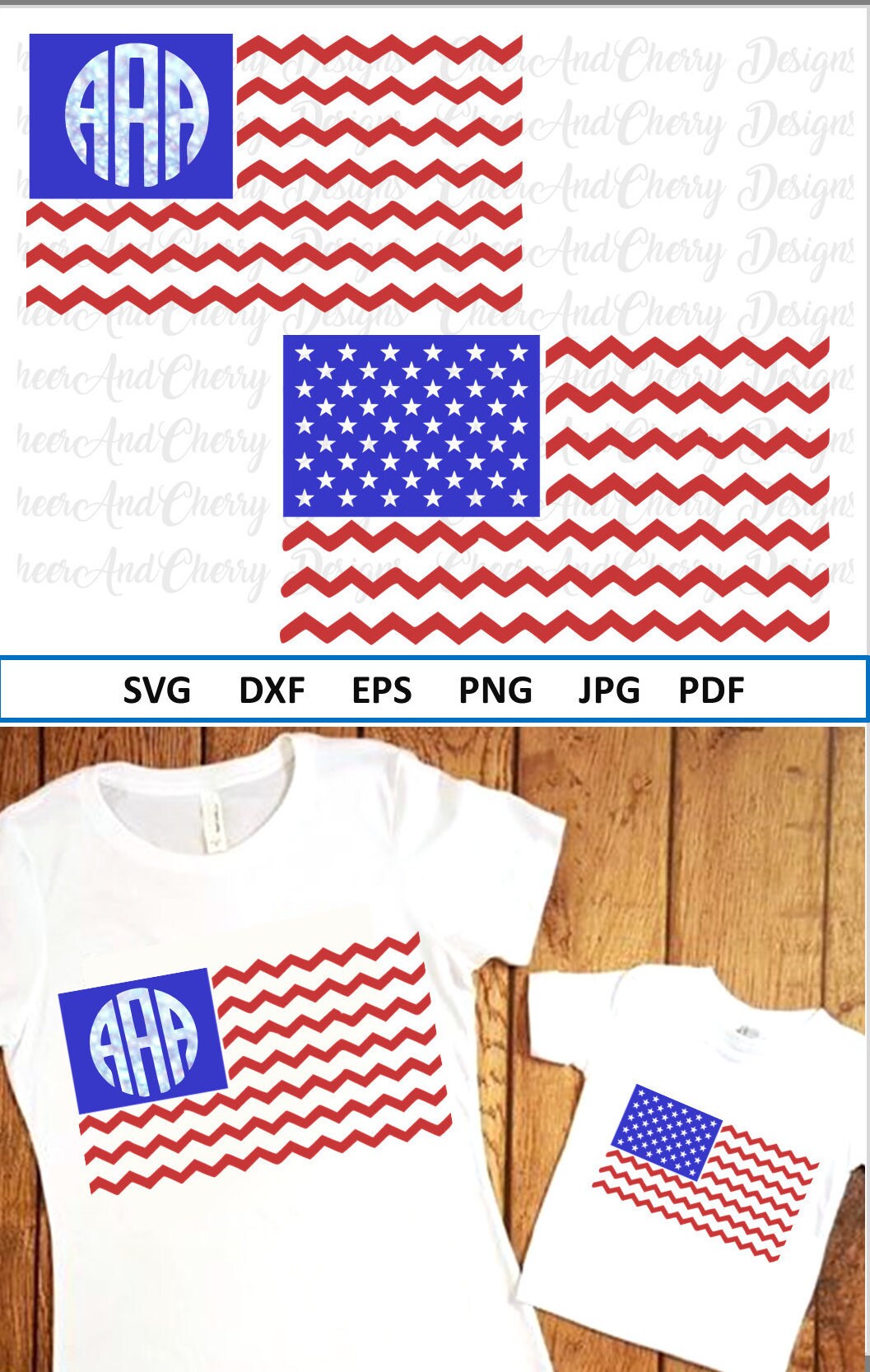 Chevron American Flag SVG for Silhouette Cameo Chevron Flag - Etsy