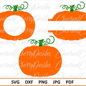 Pumpkin SVG Pumpkin Monogram Svg Thanksgiving Svg Split Pumpkin Svg ...