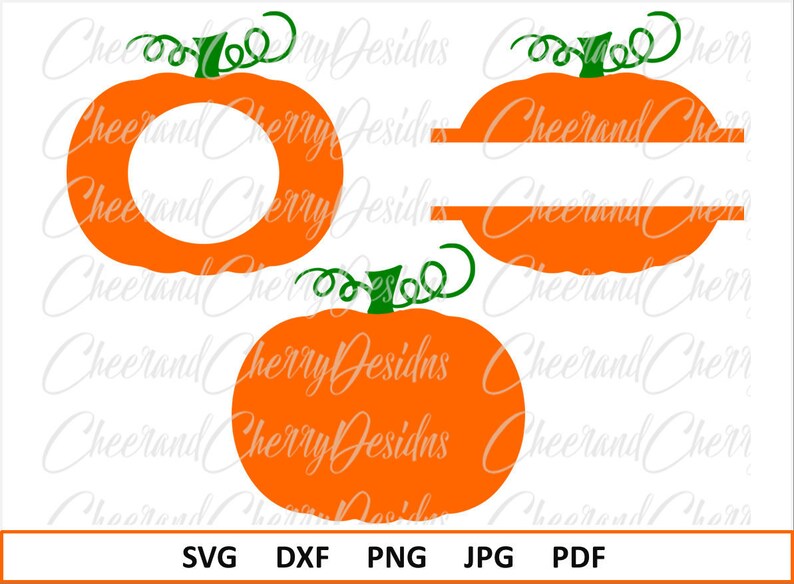 Pumpkin SVG Pumpkin Monogram Svg Thanksgiving Svg Split - Etsy