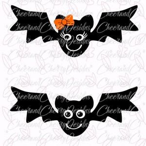 Cute Bat Svg Halloween SVG for Girl Boy Halloween Monogram svg | Etsy