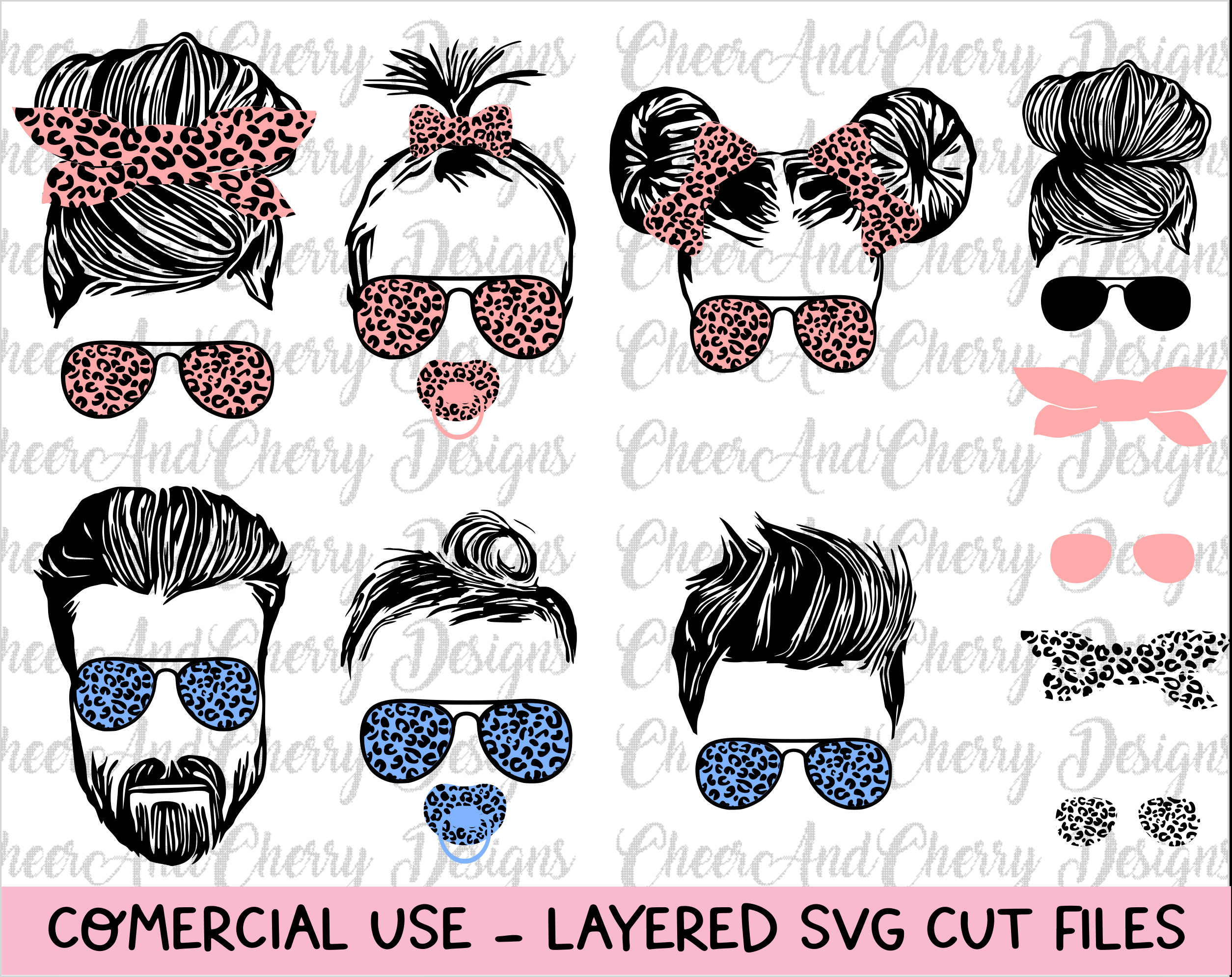 Baby Svg Family Svg Tiger Fam Life SVG Bundle Dad Svg Messy Bun Mom Svg ...