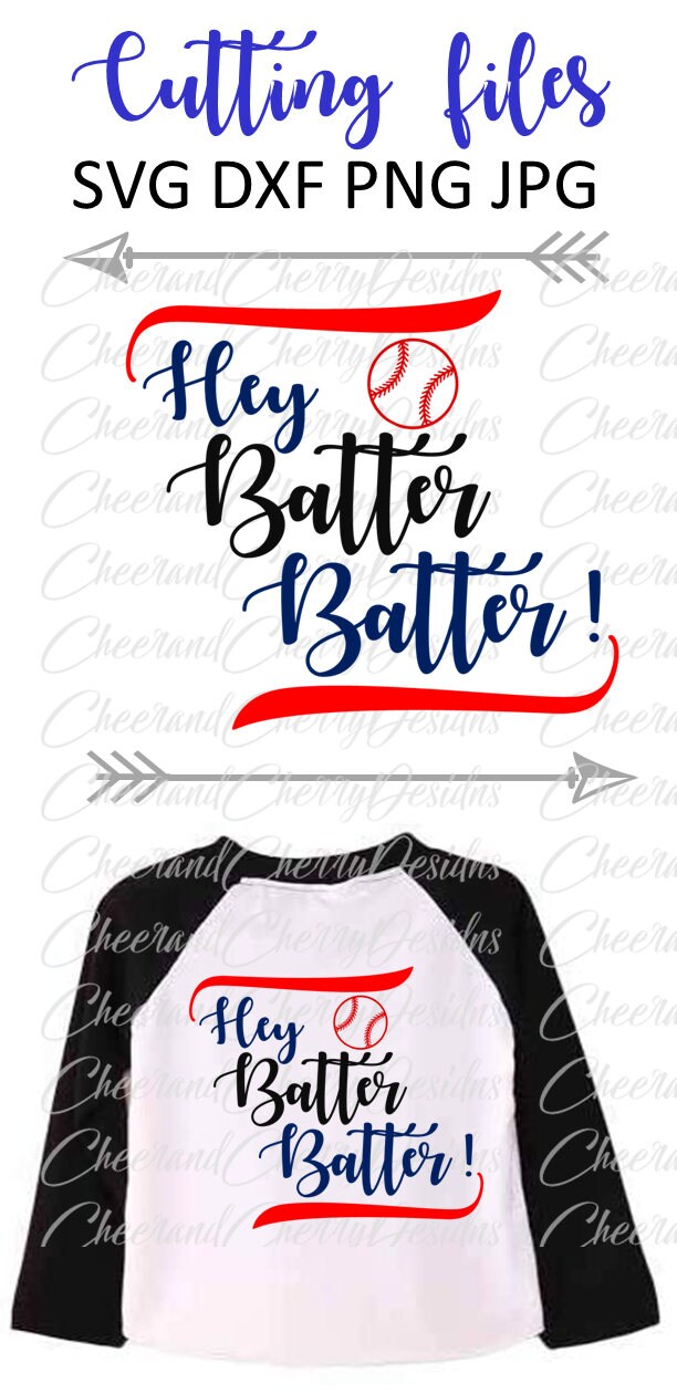 Hey Batter Batter SVG Baseball Svg Files for Silhouette Svg - Etsy