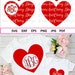 Valentine Monogram Svg for Valentines Svg Files for Cricut Silhouette ...